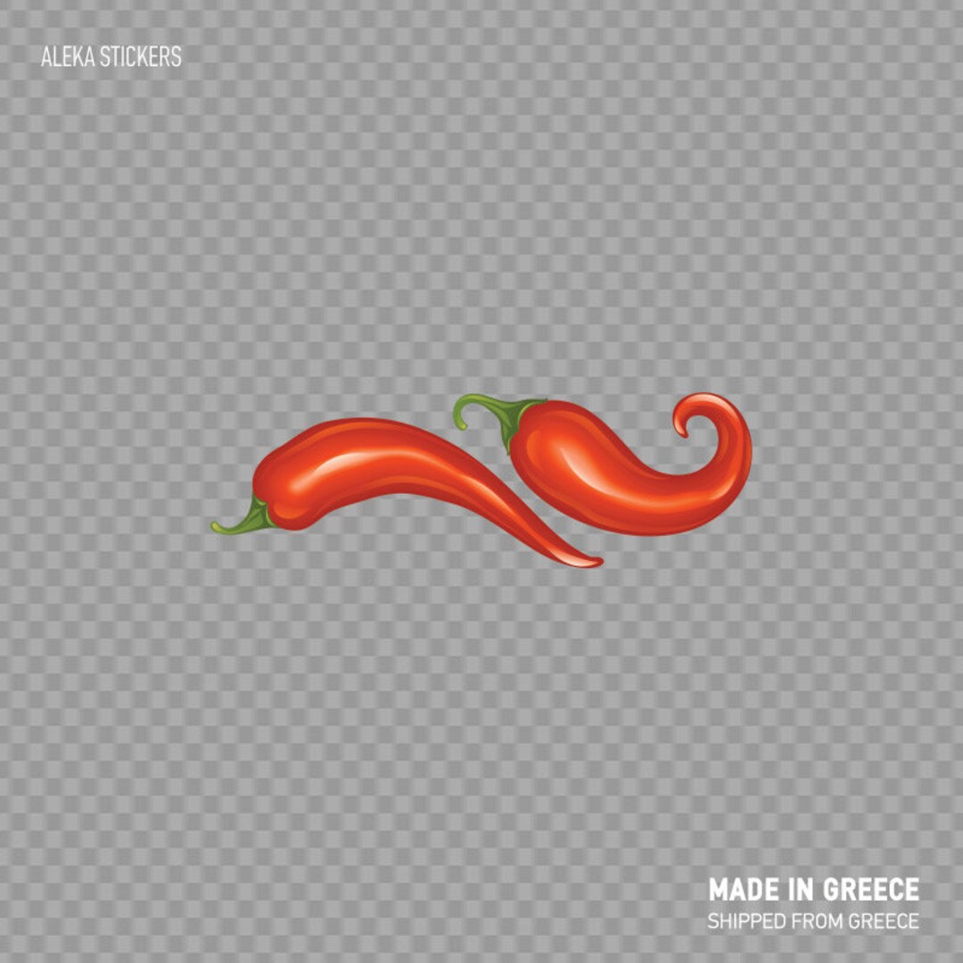 Decal Sticker Red Hot Chili Peppers Restaurant Decoration Spice Spicy ...