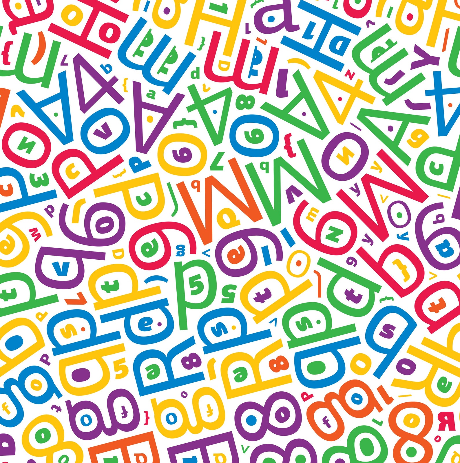 Mosaic Typography Letters Composition for Textile Prints or - Etsy