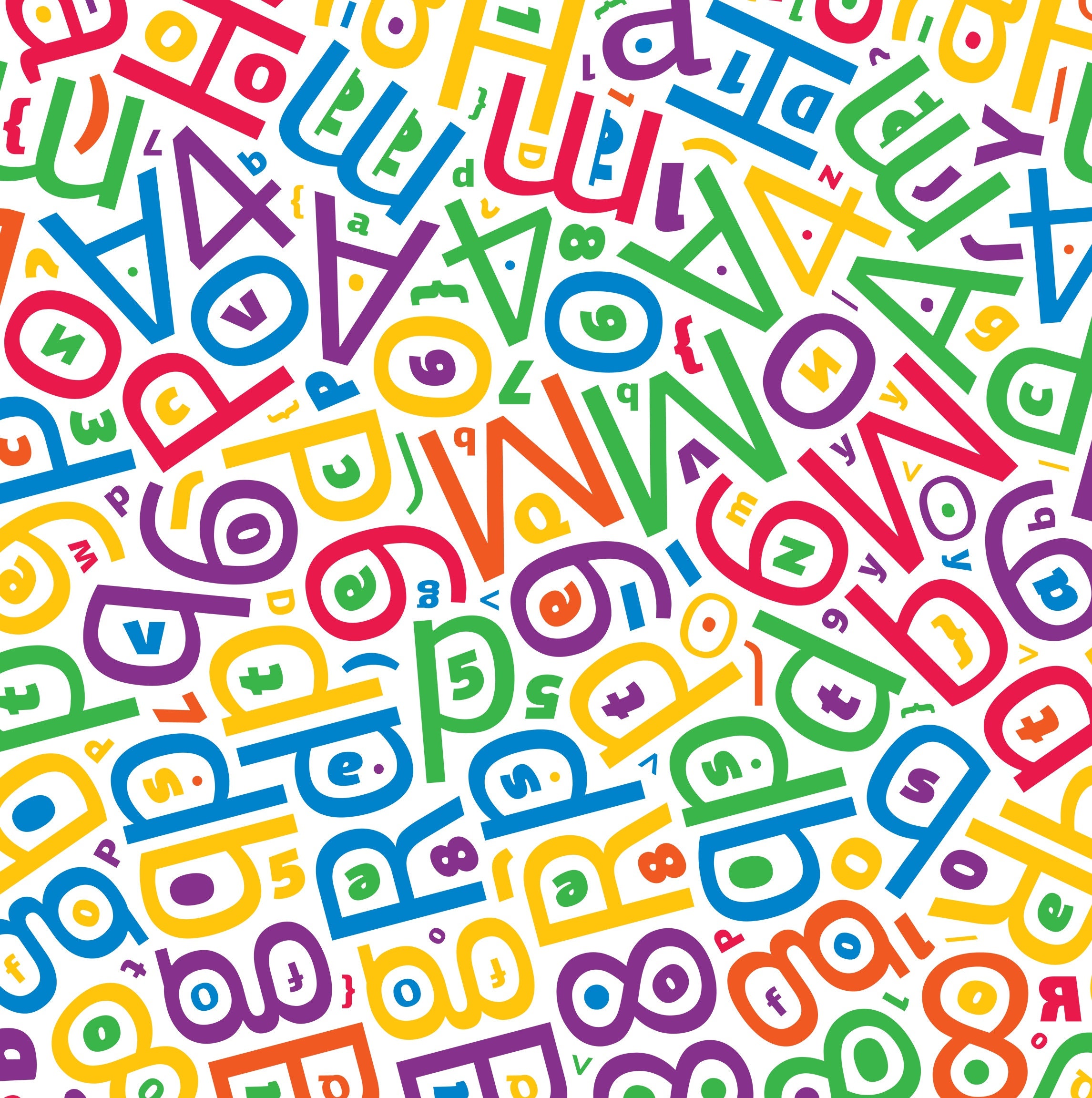 Mosaic Typography Letters Composition for Textile Prints or Poster ...