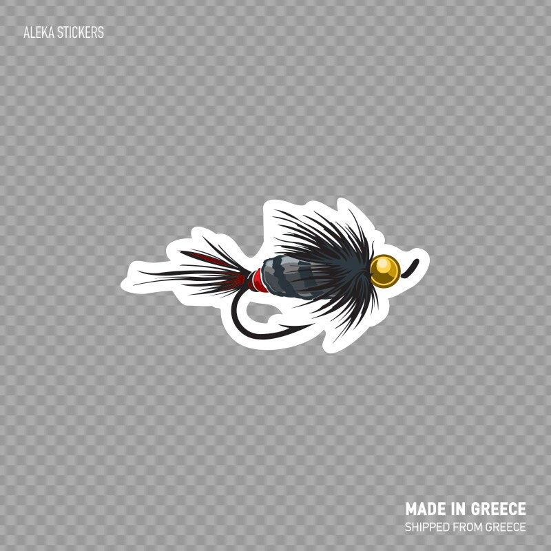 Decal Sticker Fly Fishing Fly-fishing Fisherman Lake River Bait the ...