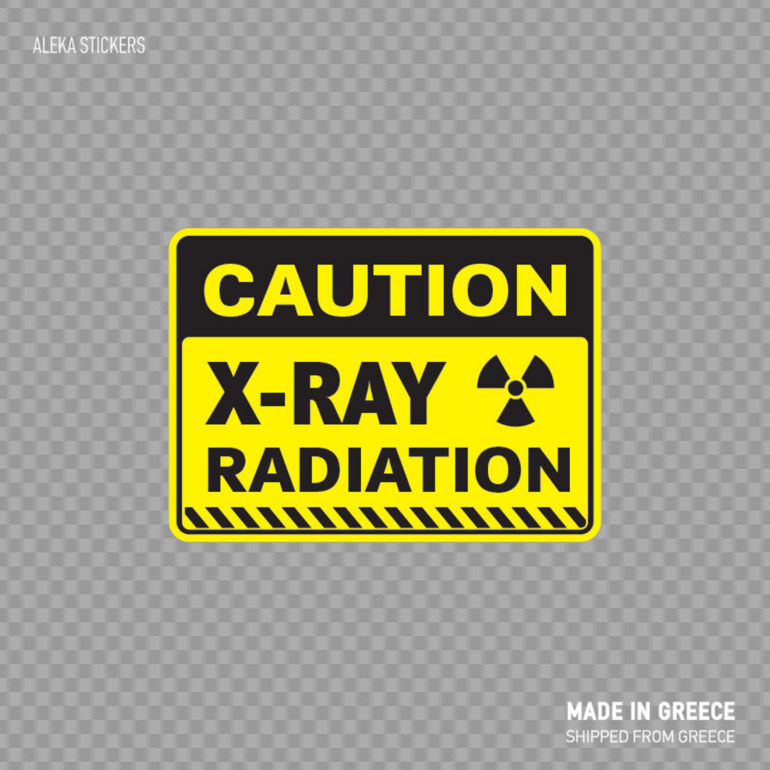 Decal Sticker Caution X-ray Radiation Safety Sign Top Quality Print ...