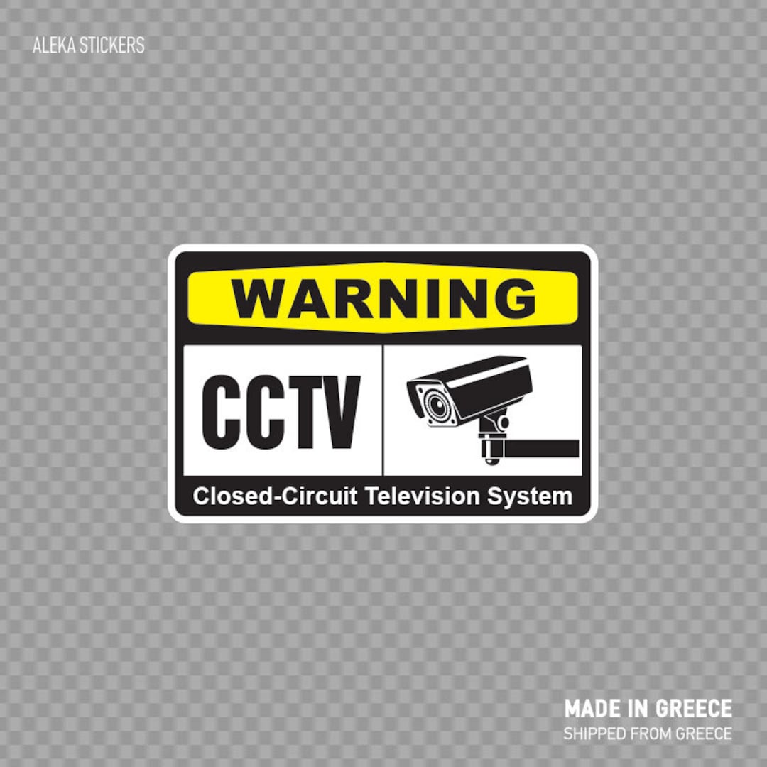 Decal Sticker Warning Cctv Video Surveillance Closed-circuit Television ...