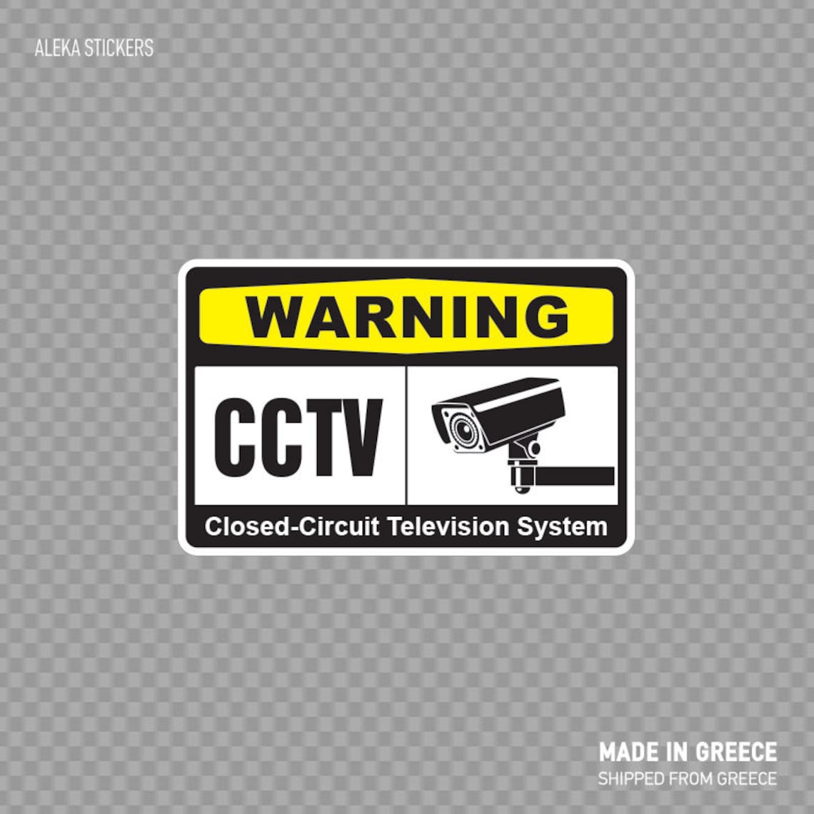 Decal Sticker Warning Cctv Video Surveillance Closed-circuit Television ...