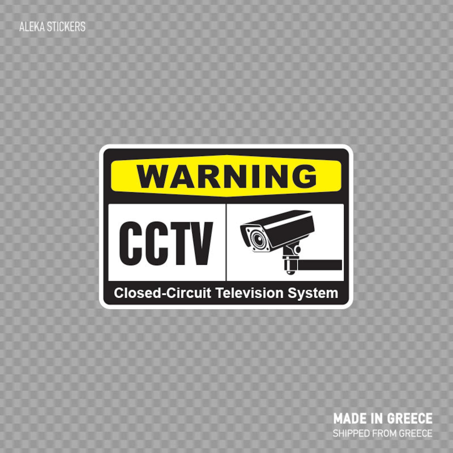 Decal Sticker Warning Cctv Video Surveillance Closed-circuit Television ...