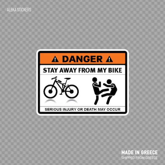Mountain Bike Oem Vinyl Warning Caution Attention Sticker