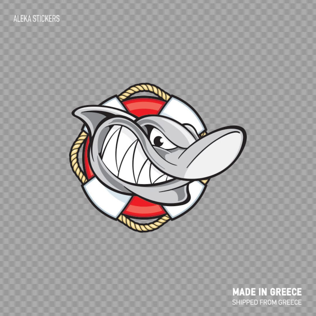 Decal Sticker Shark Lifeguard Beach Boat Pool Safety Top Quality Vinyl ...