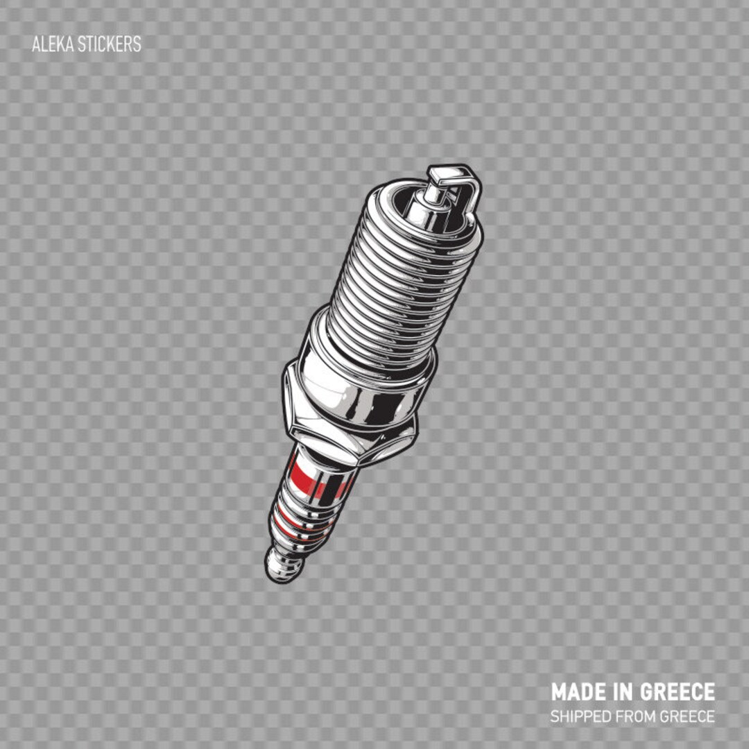 Decal Sticker Racing Spark Plug Power Supply Electricity Energy Car ...