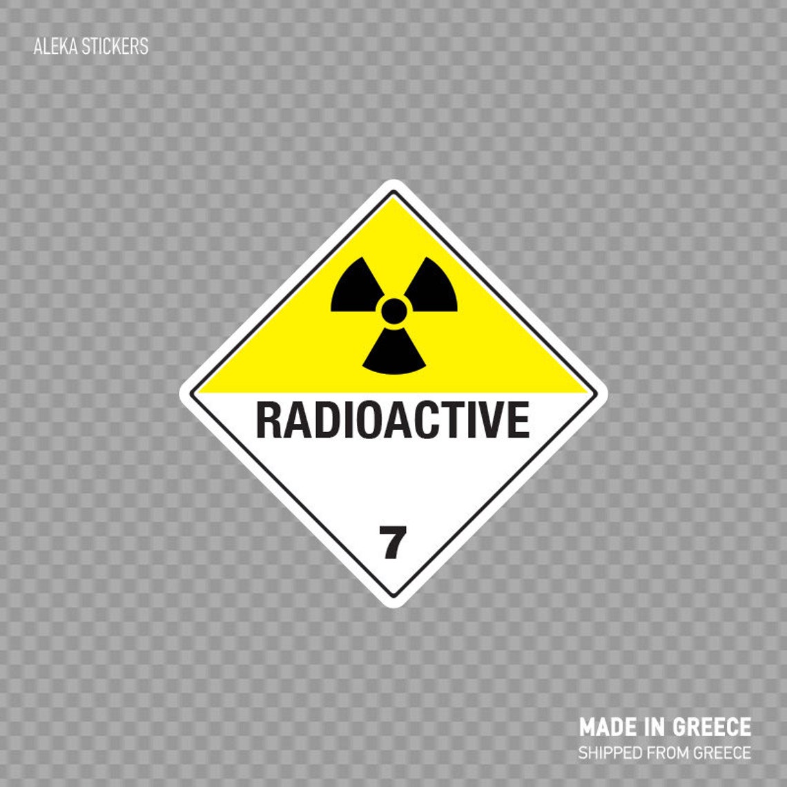 Decal Sticker Hazard Classification Class 7: Radioactive Safety Sign ...