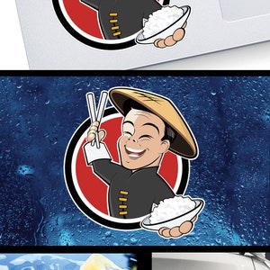 Decal Sticker Chinese Restaurant Decoration Store Hungry Delicious Meal ...