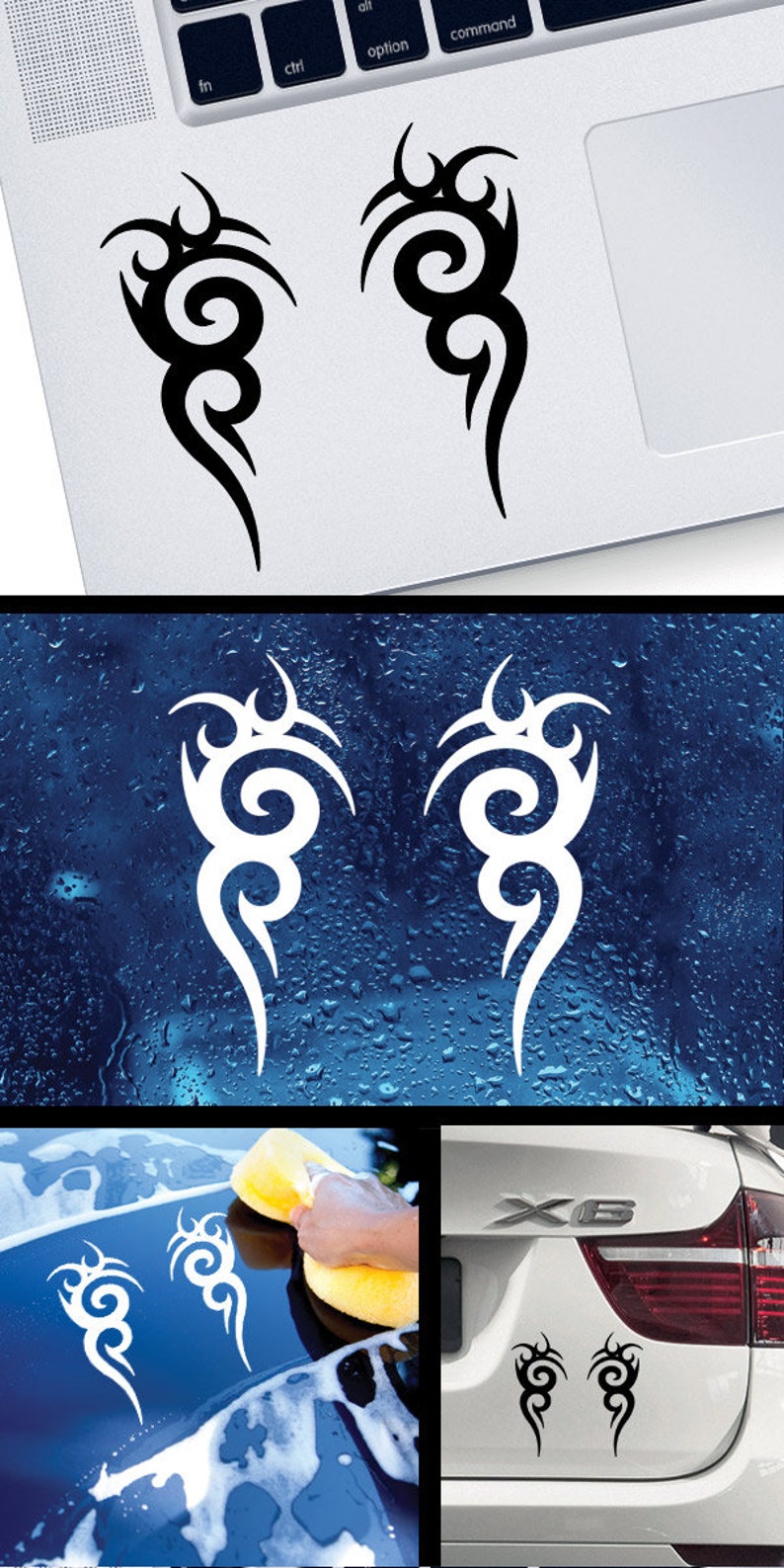 Decal Sticker Tribal Racing Design Flamed Helmet Motorcycle | Etsy