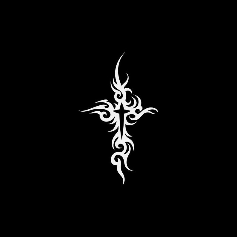 Decal Sticker Heavy Metal Rock Cross Crucifixion XRS35 - Etsy