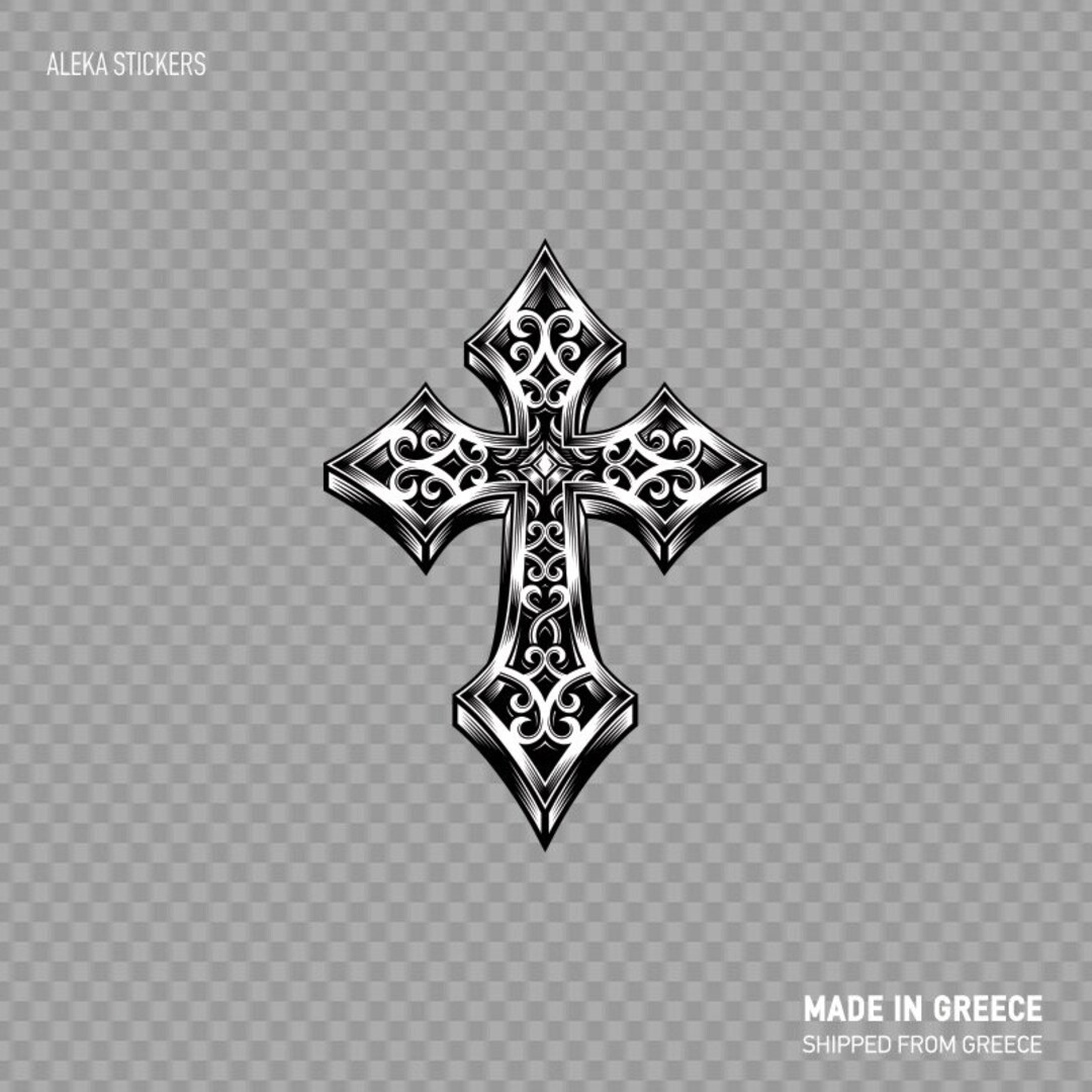 Decal Sticker Royal Cross Emblem Complex Design Traditional Art ...