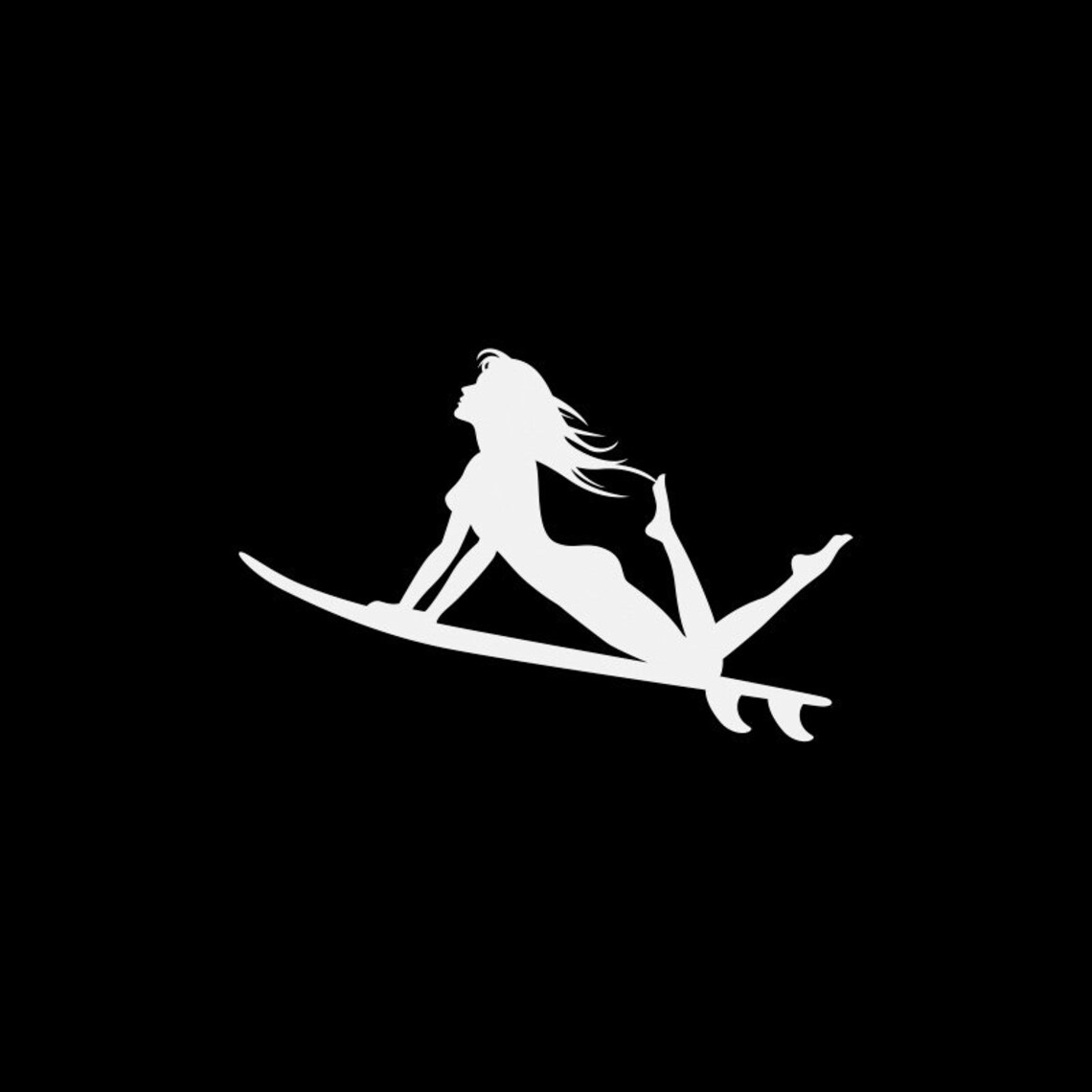 Decal Sticker Surfer Girl Figure Beach Reef Surfboard Summer - Etsy