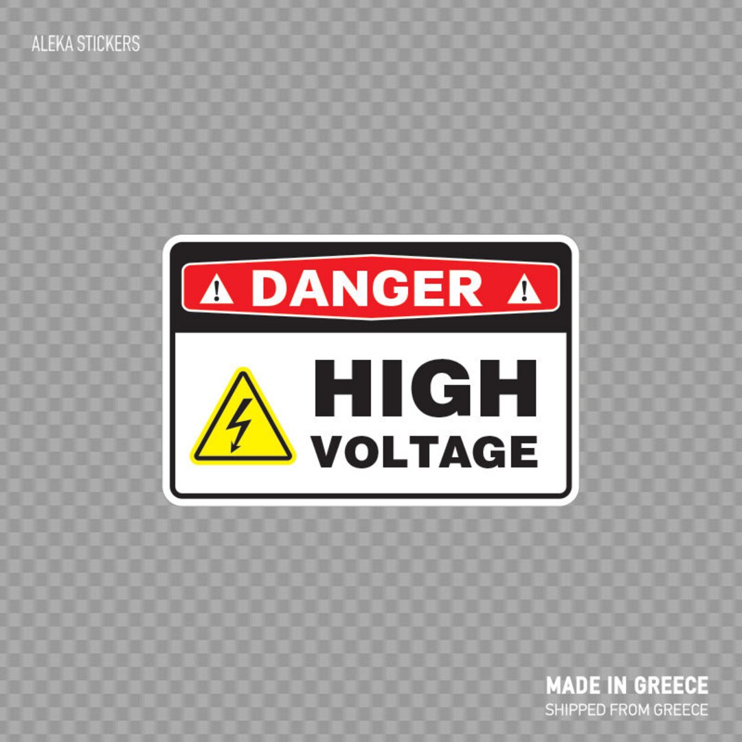 Decal Sticker Danger High Voltage Electricity Safety Sign Quality ...