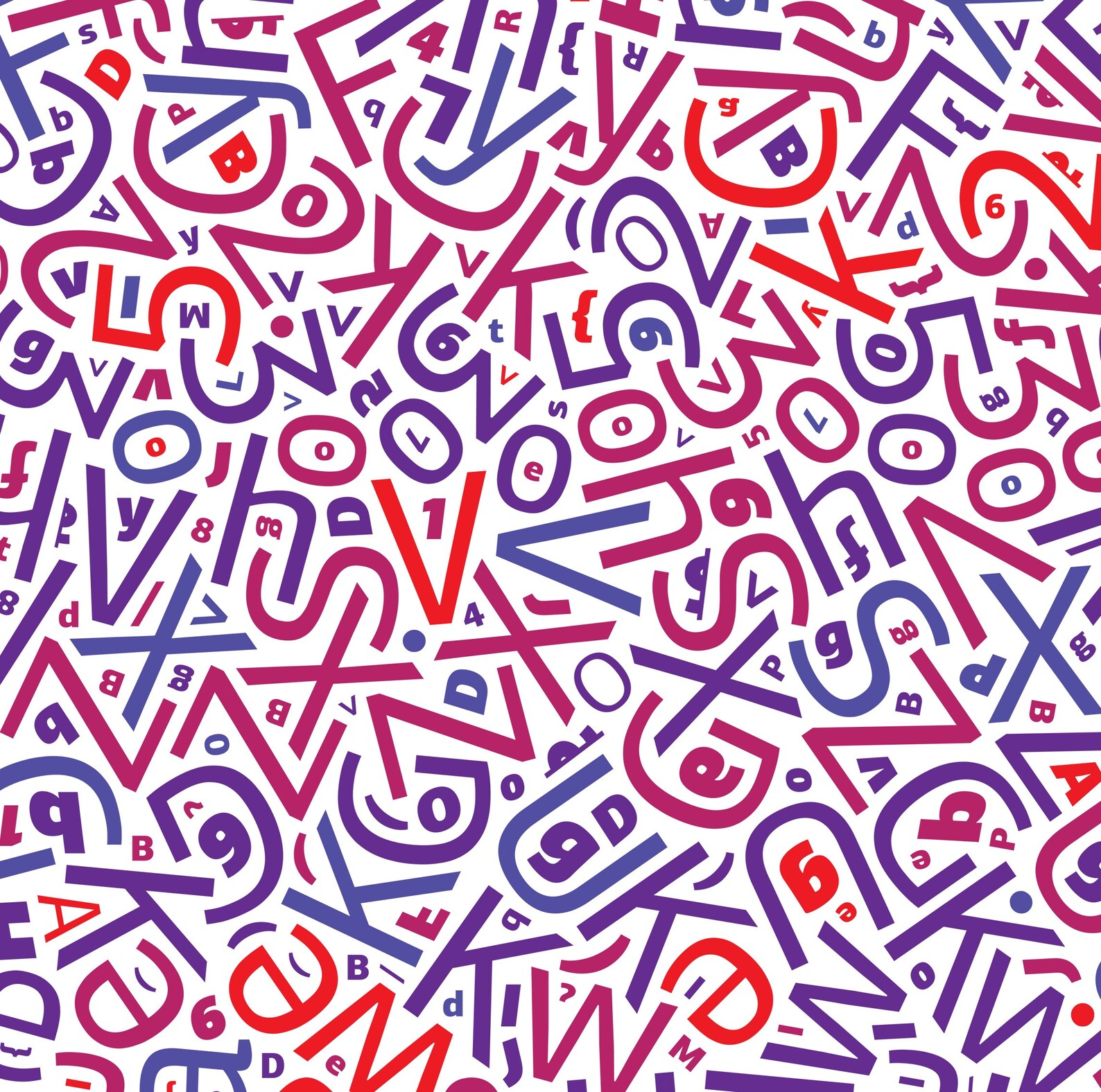 Mosaic Typography Letters Composition for Textile Prints or Poster ...