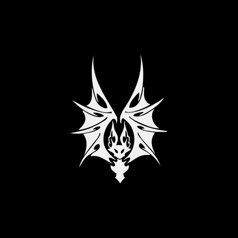 Decal Sticker Tribal Bat Evil Hell Night Bird Fear High Quality Vinyl ...