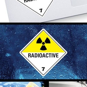 Decal Sticker Hazard Classification Class 7: Radioactive Safety Sign ...