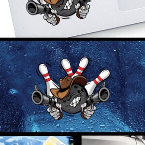 Decal Sticker Cowboy Bowling Pins Leisure Hobby Sports Cowboy | Etsy