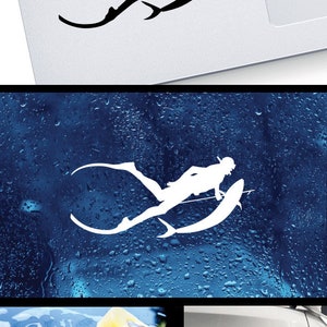 Decal Sticker Scuba Diver Diving Ocean Snorkelling Underwater Sports ...