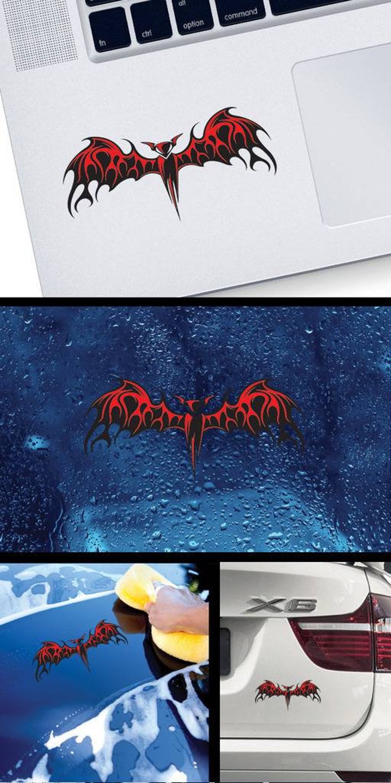 Decal Sticker Dracula Vampire Bat Monster Night Creature Top - Etsy
