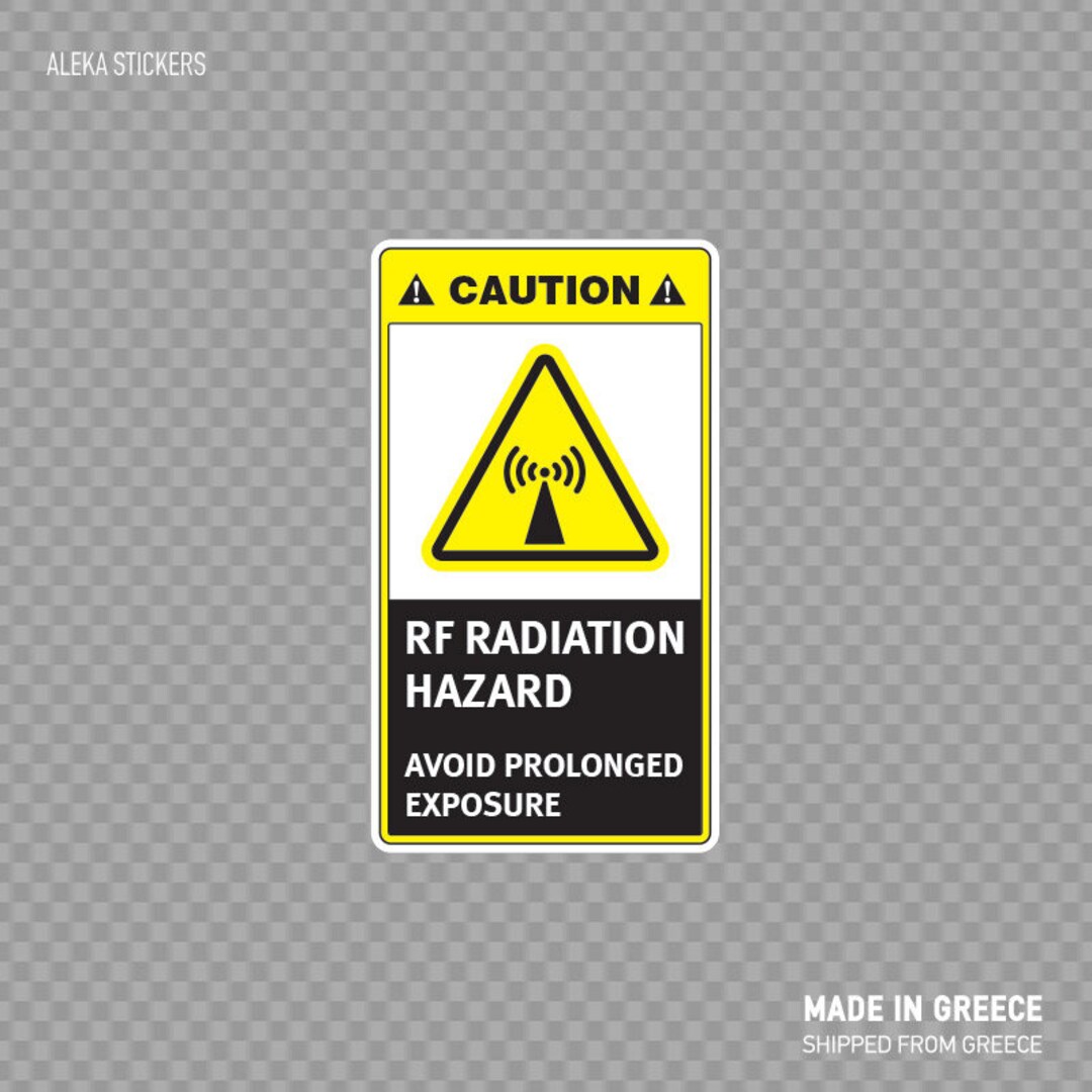 Decal Sticker Caution Rf Radiation Hazard Avoid Prolonged Exposure ...