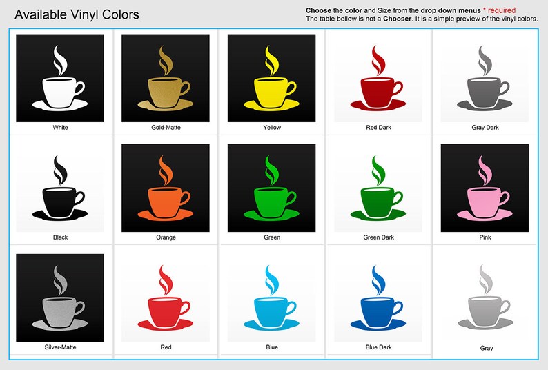 Decal Sticker Cup of Coffee Tea Drink Cafe Beverage RS575 - Etsy