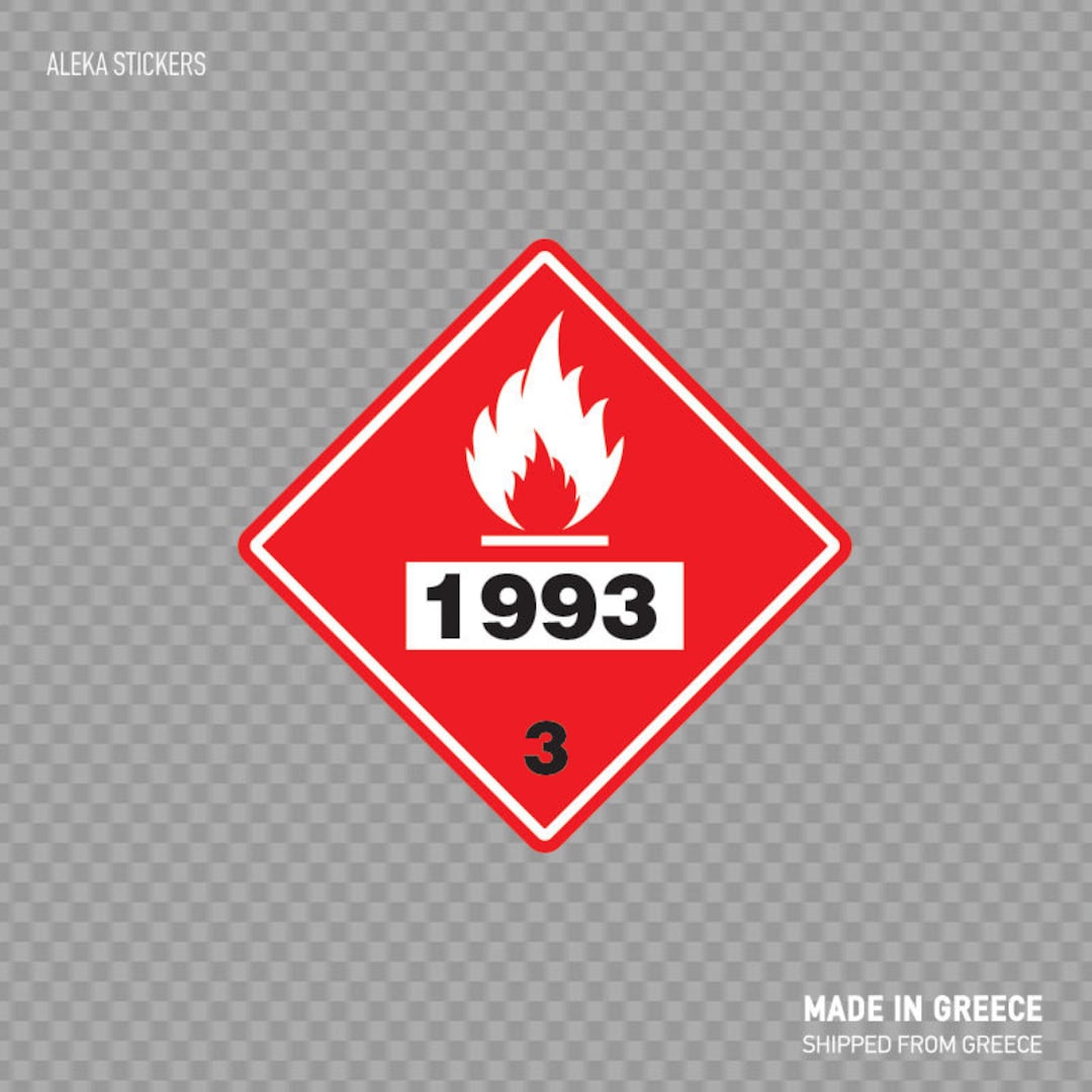Decal Sticker Hazard Classification Class 3: Flammable Liq., N.o.s ...