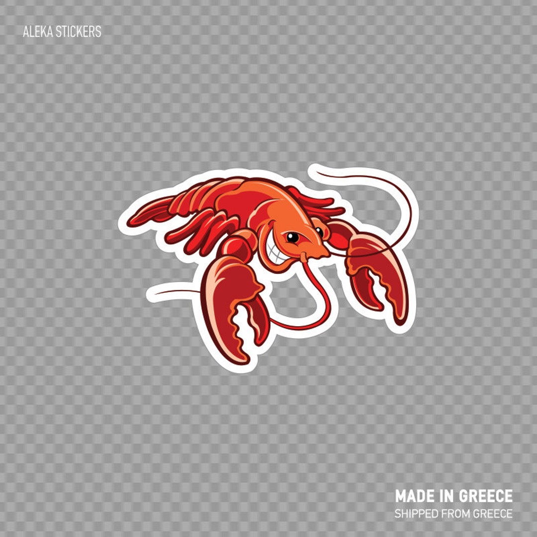 Decal Sticker Lobster Restaurant Decoration Fish Store Decoration Ocean ...
