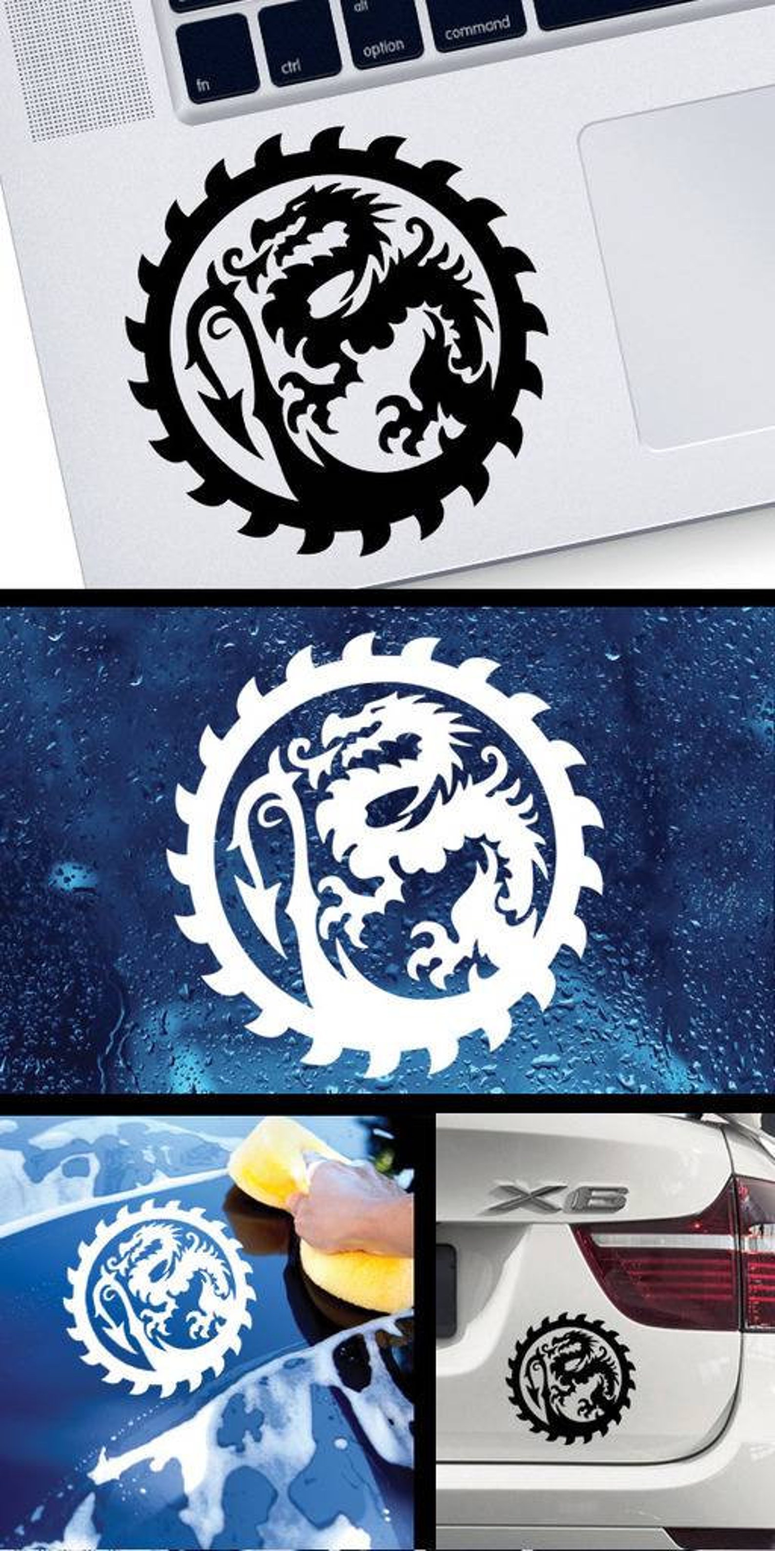 Decal Dragon Martial Arts Legendary Creature Winged Horned - Etsy