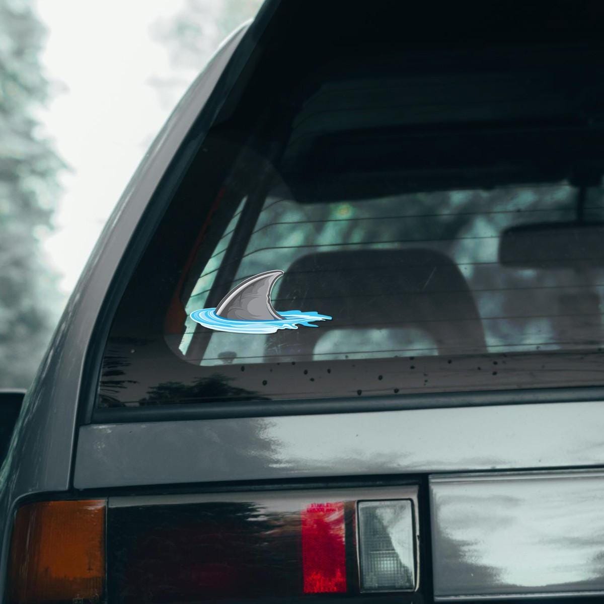 Shark Fin Sticker – Bold Vinyl Decal for Cars, Boats, Laptops, and ...