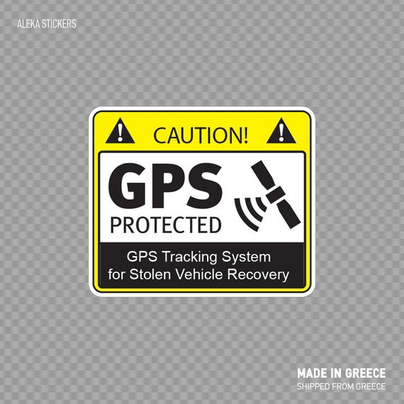 Caution GPS Protected Sticker Weatherproof Vinyl Decal for Vehicle Tracking Security Vehicle Recovery Alert High Visibility X4XX6 Etsy UK