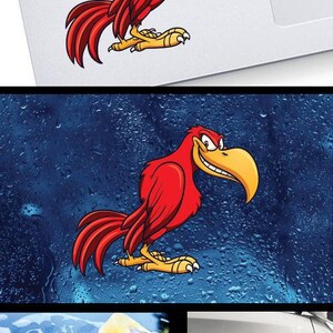 Decal Sticker Red Crow Smile Happy Full Color Cartoon W94X8 - Etsy
