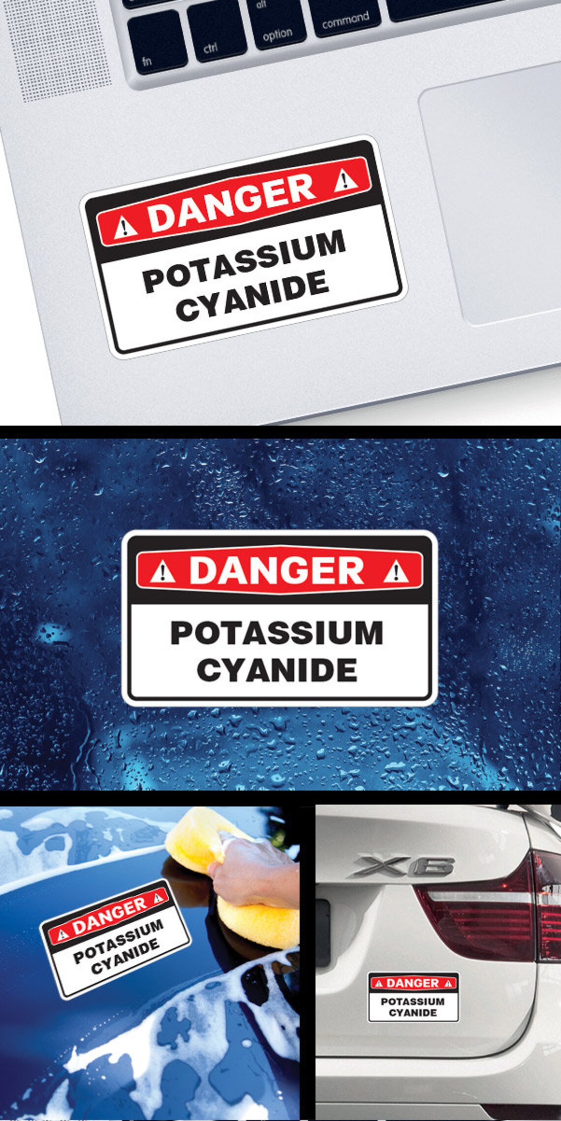 Decal Sticker Potassium Cyanide Chemical Sign Safety Sign Top Quality ...