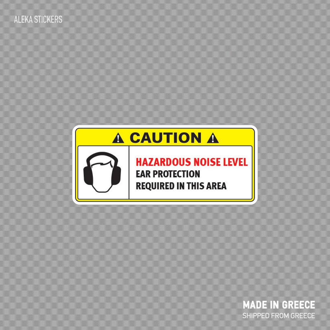 Decal Sticker Elevate Workplace Safety With a Caution Hazardous Noise ...