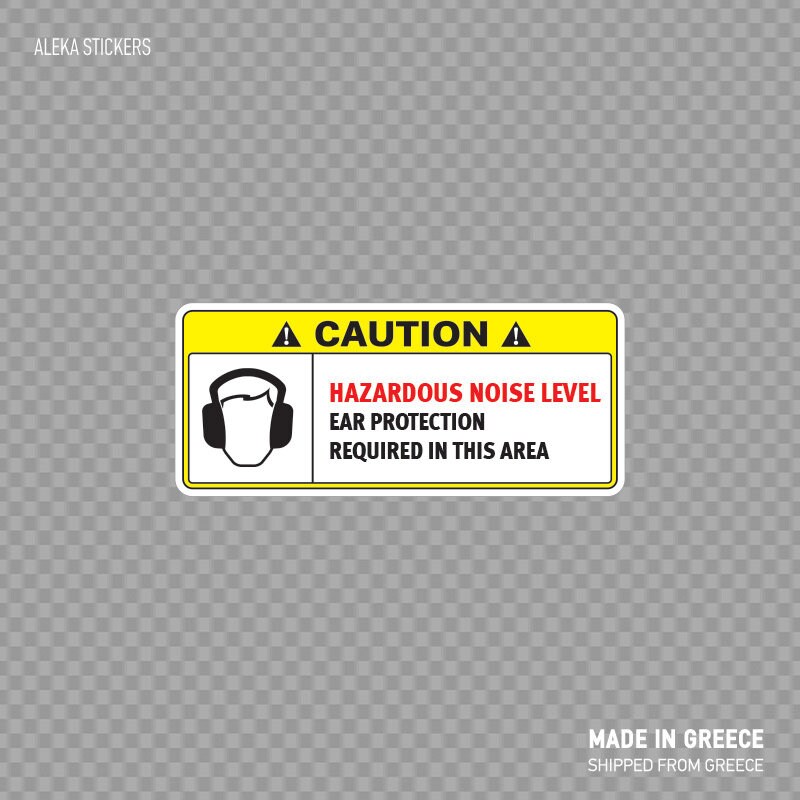 Decal Sticker Elevate Workplace Safety With a Caution Hazardous Noise ...