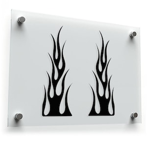 Flame Decal Sticker Set – Black Flame Vinyl Stickers for Cars ...
