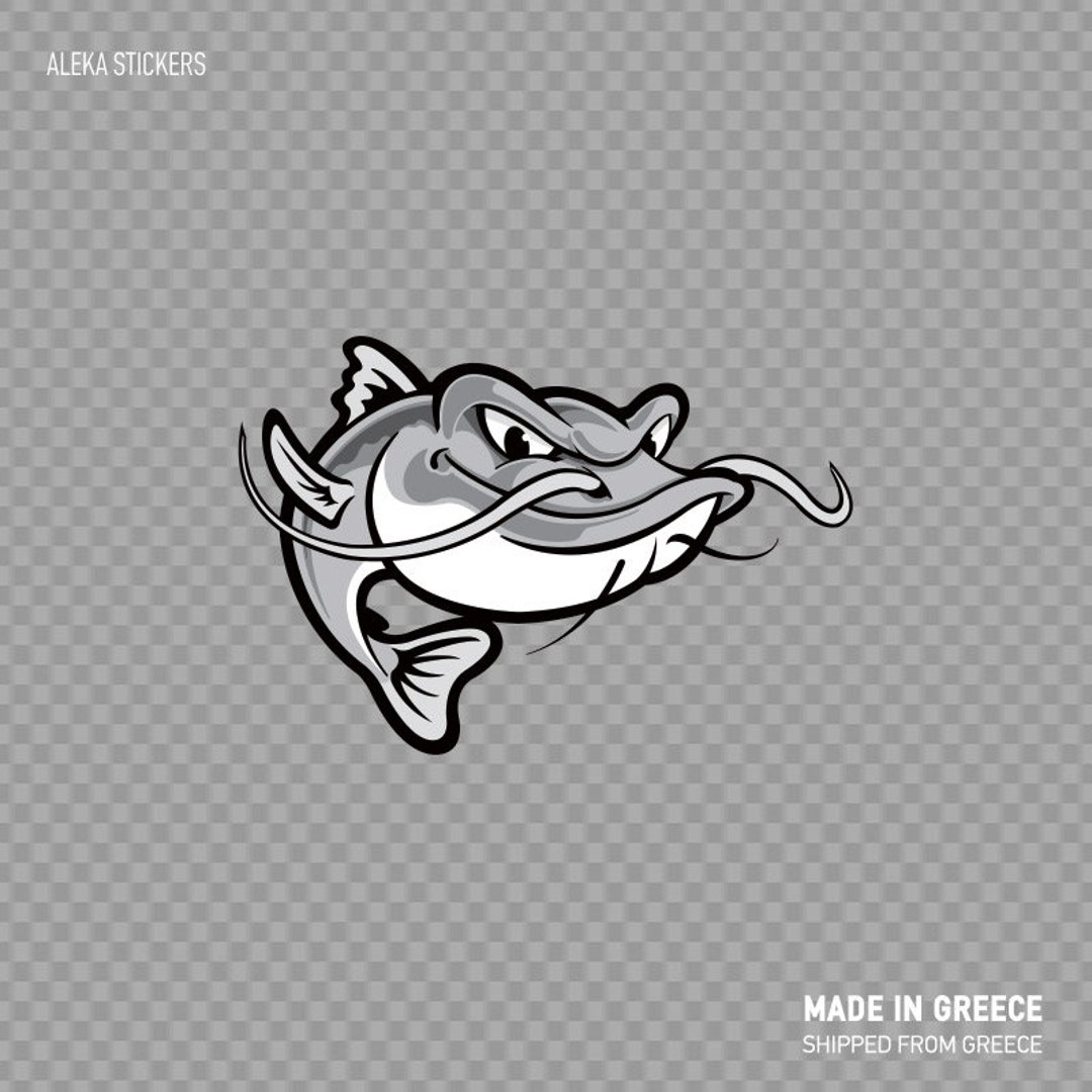 Decal Sticker Catfish Fishing Lake River Freshwater Fishing Fishing ...