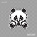 Decal Sticker Panda Head With Gas Mask Black and White Room Decoration ...