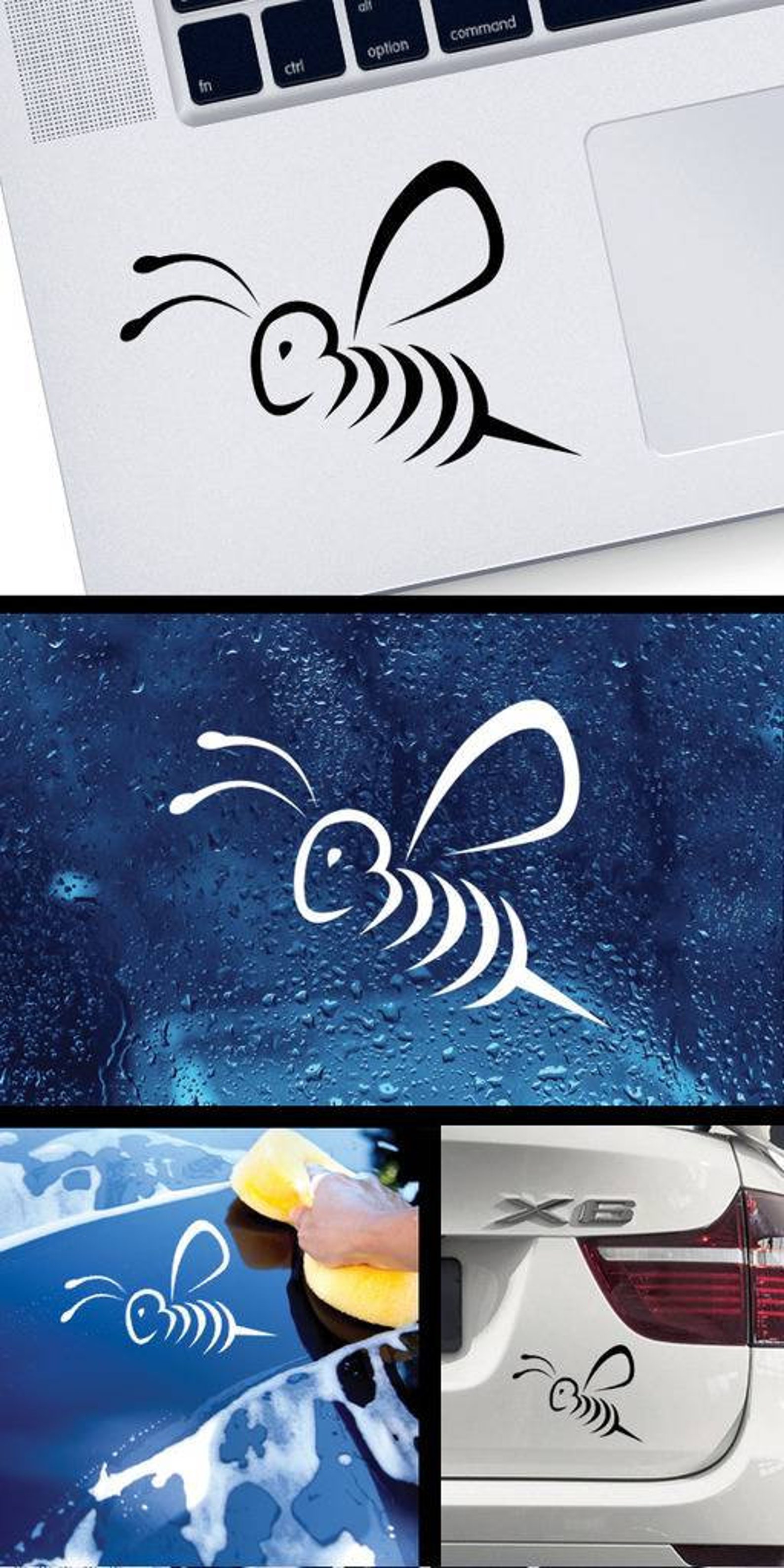 Decal Sticker Bee Hornet Wasp Insect Honey Store Decoration | Etsy