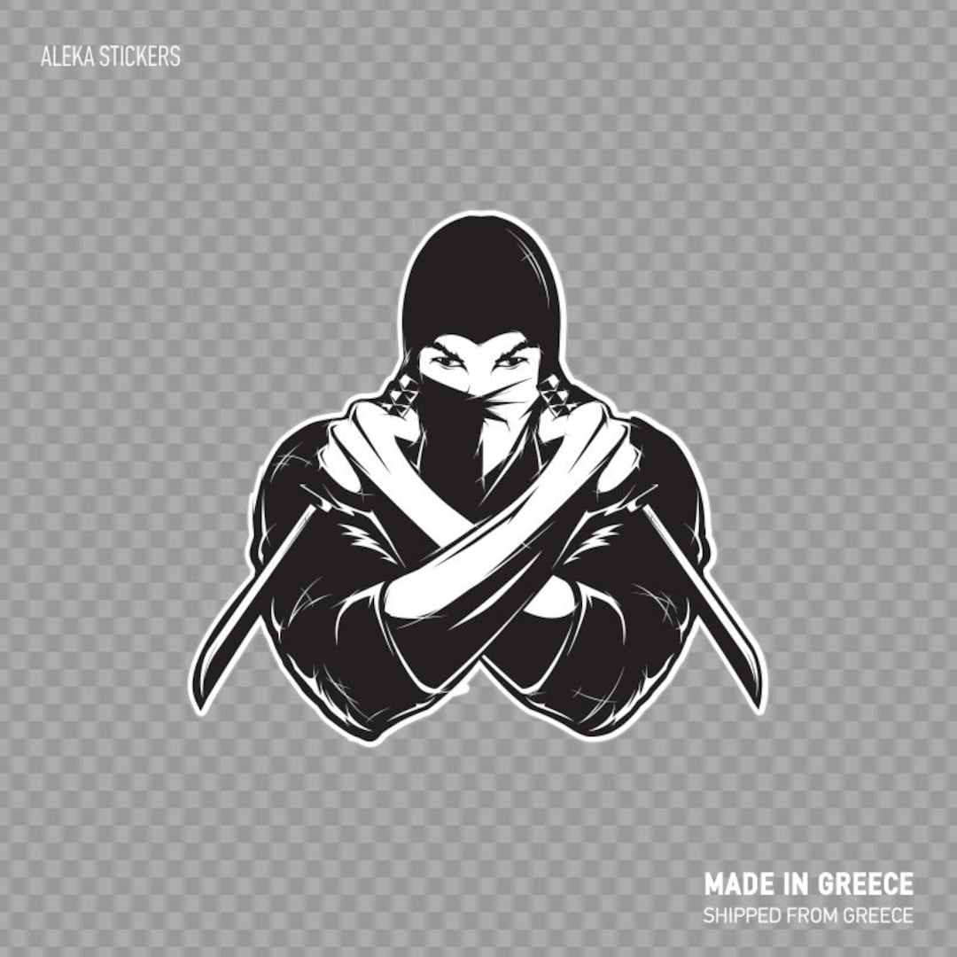 Decal Sticker Ninja Warrior Bladed Weapon Combat Legendary Martial Arts ...