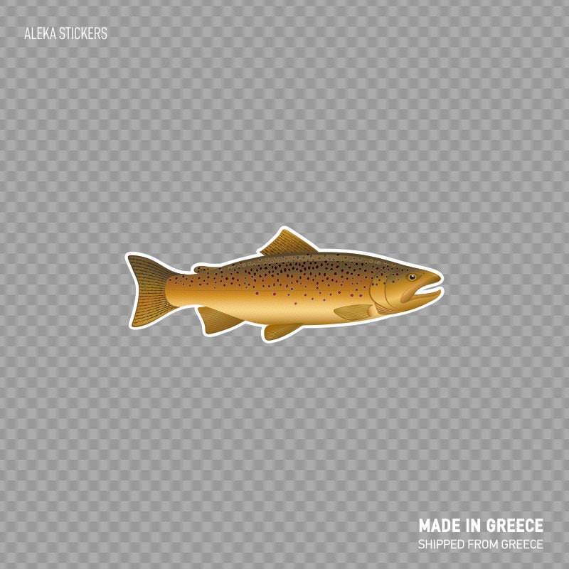 Decal Sticker Brown Trout Boat Decoration Bait the Hook Fishing Store ...