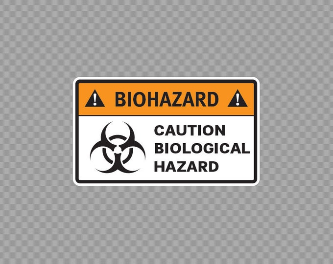 Decal Sticker Biohazard Caution Biological Hazard Safety Sign Top ...