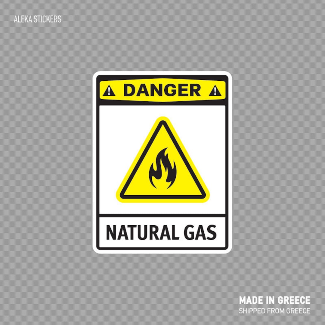 Decal Sticker Danger Natural Gas Chemical Sign Safety Sign Quality ...