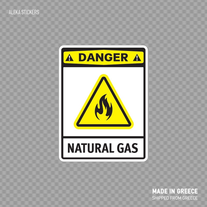 Decal Sticker Danger Natural Gas Chemical Sign Safety Sign Quality ...