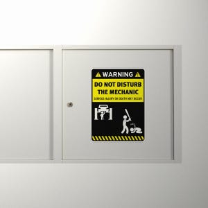 Decal Sticker Do Not Disturb the Mechanic Machine Auto-moto Repair ...
