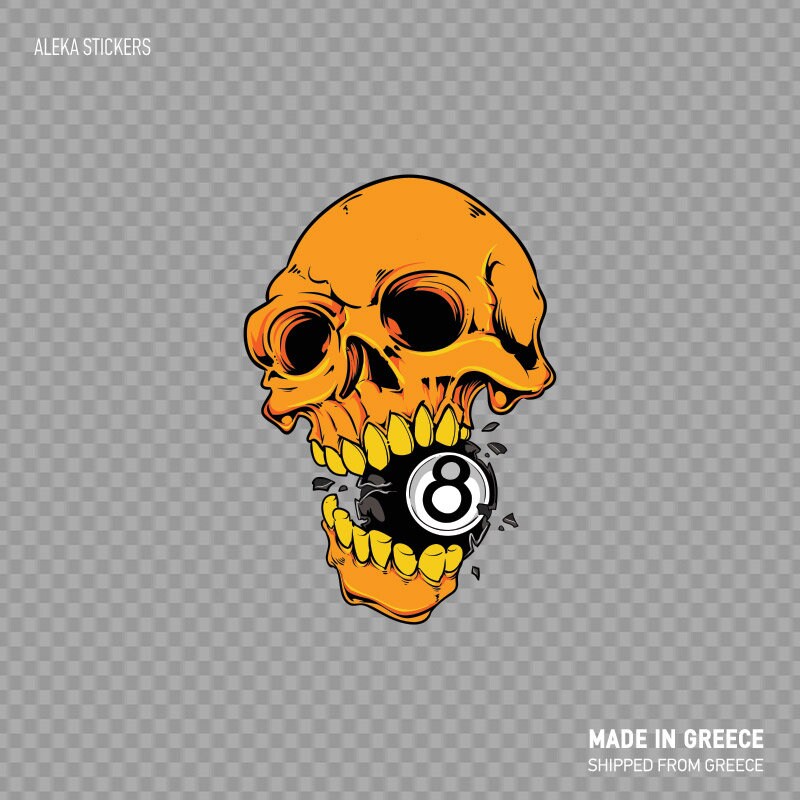 Decal Sticker 8 Ball Skull Smash Hard to Find Top Quality - Etsy