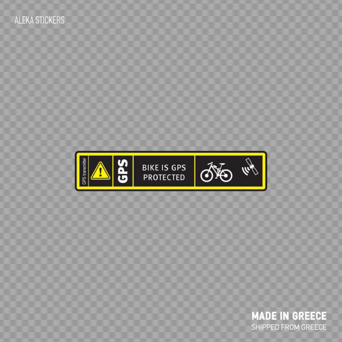 Decal Sticker Bike is Gps Protected Cycling Funny Warning Sign Bike Top ...