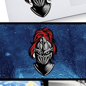 Decal Sticker Knight With Helmet Crown Royal Heraldic King Princess ...