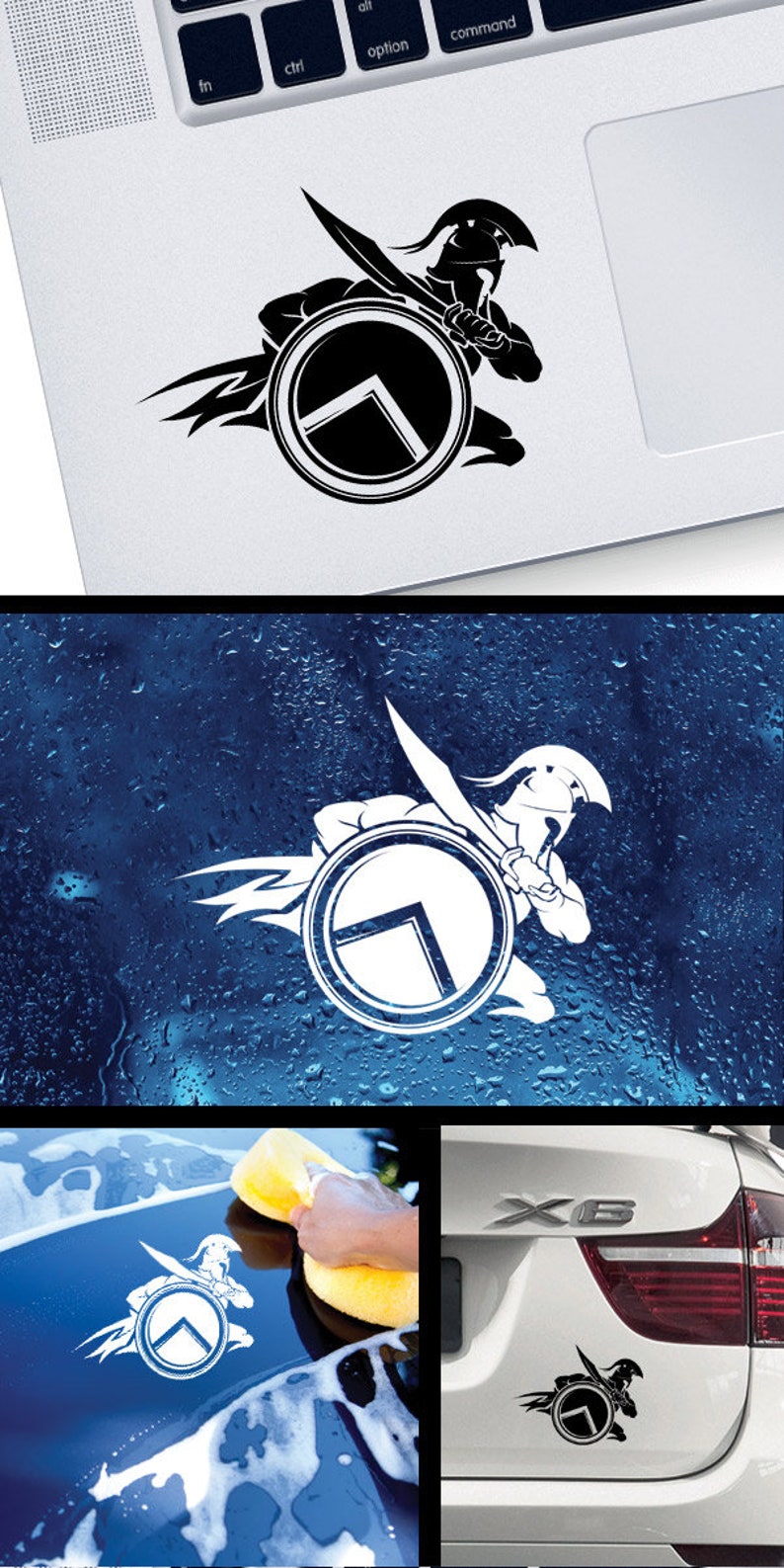 Decal Sticker Spartan Warrior Attack Combat Legendary Sword - Etsy