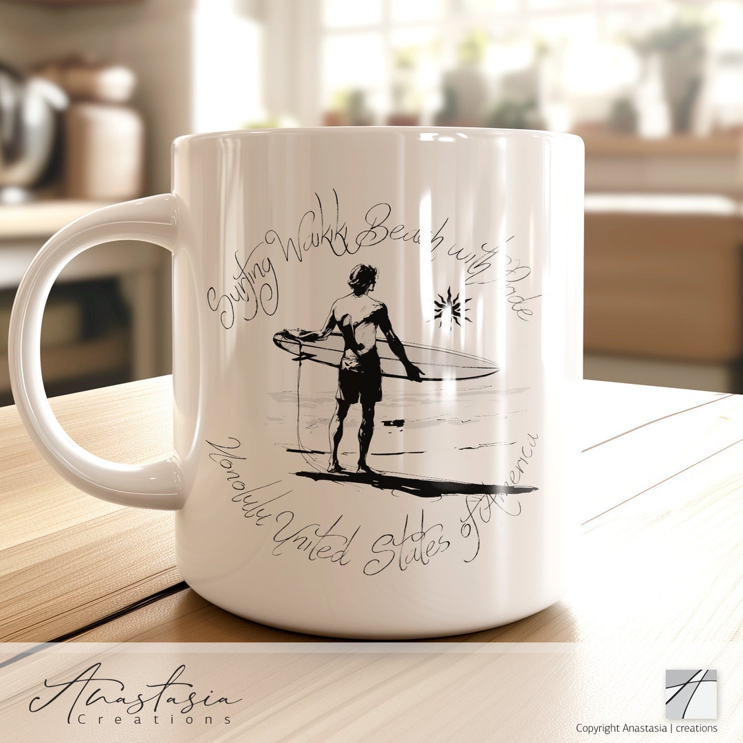 Surfing Waikiki Beach With Pride Png, Svg Digital File Surf Lover Shirt ...